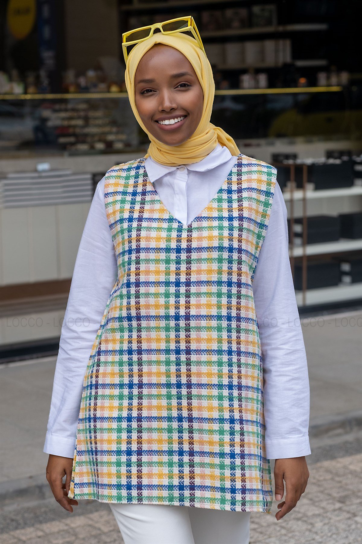 EKOSE DESEN SUVETER SARI