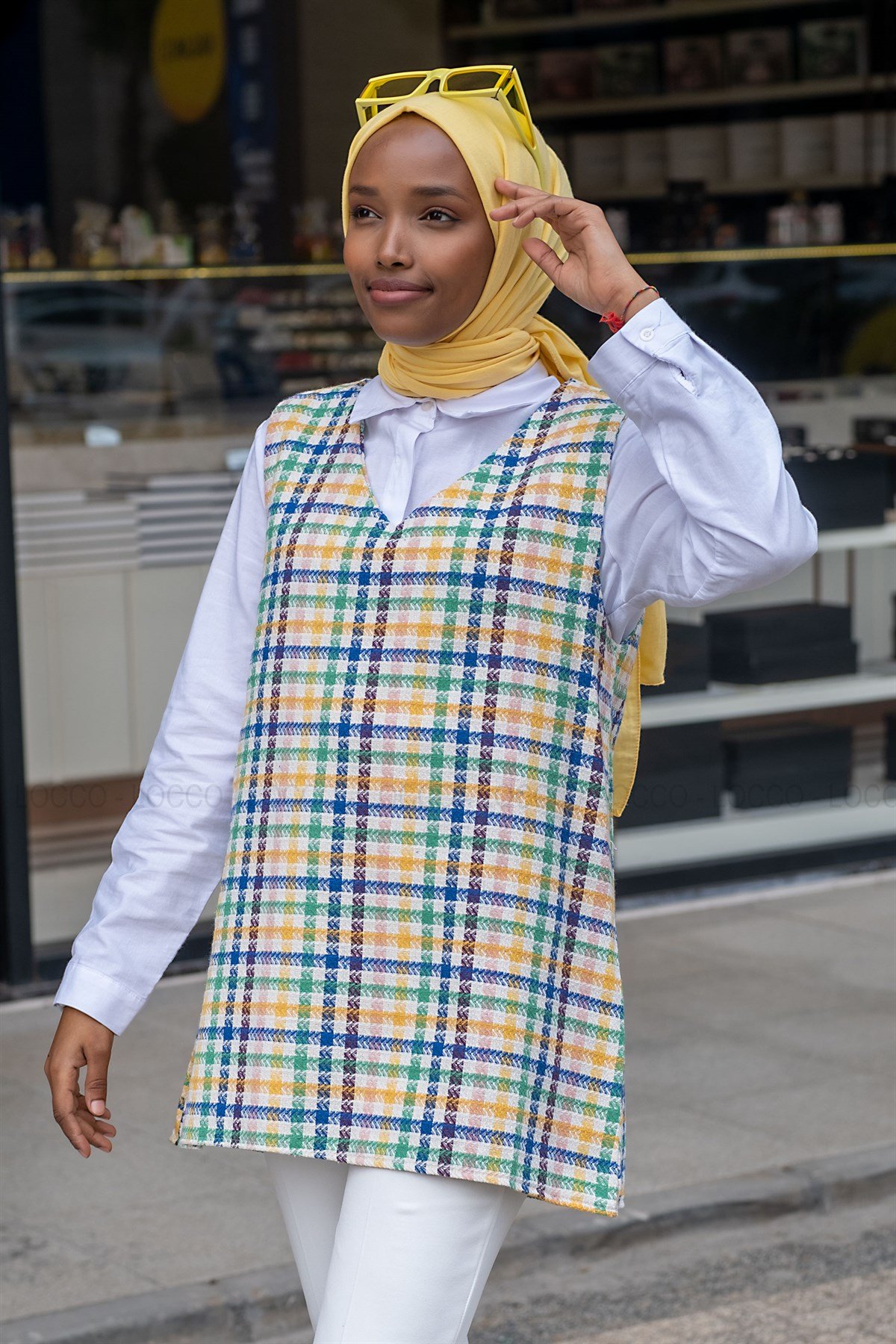 EKOSE DESEN SUVETER SARI