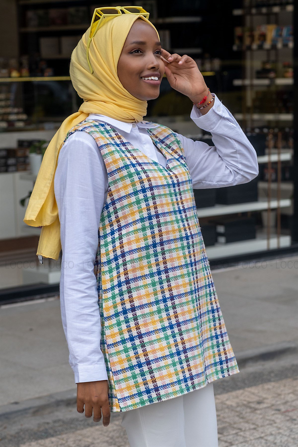 EKOSE DESEN SUVETER SARI