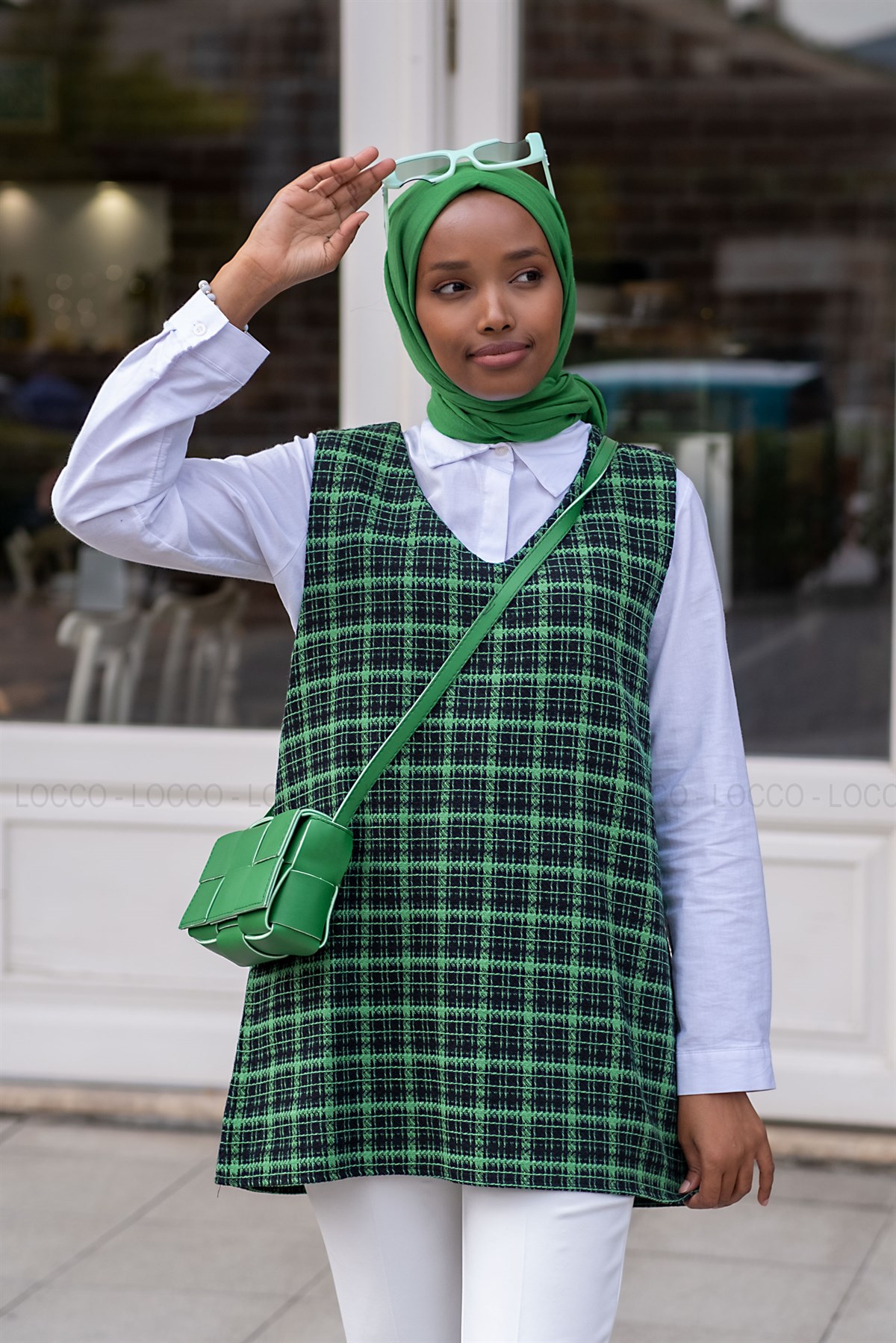 EKOSE DESEN SUVETER YESIL