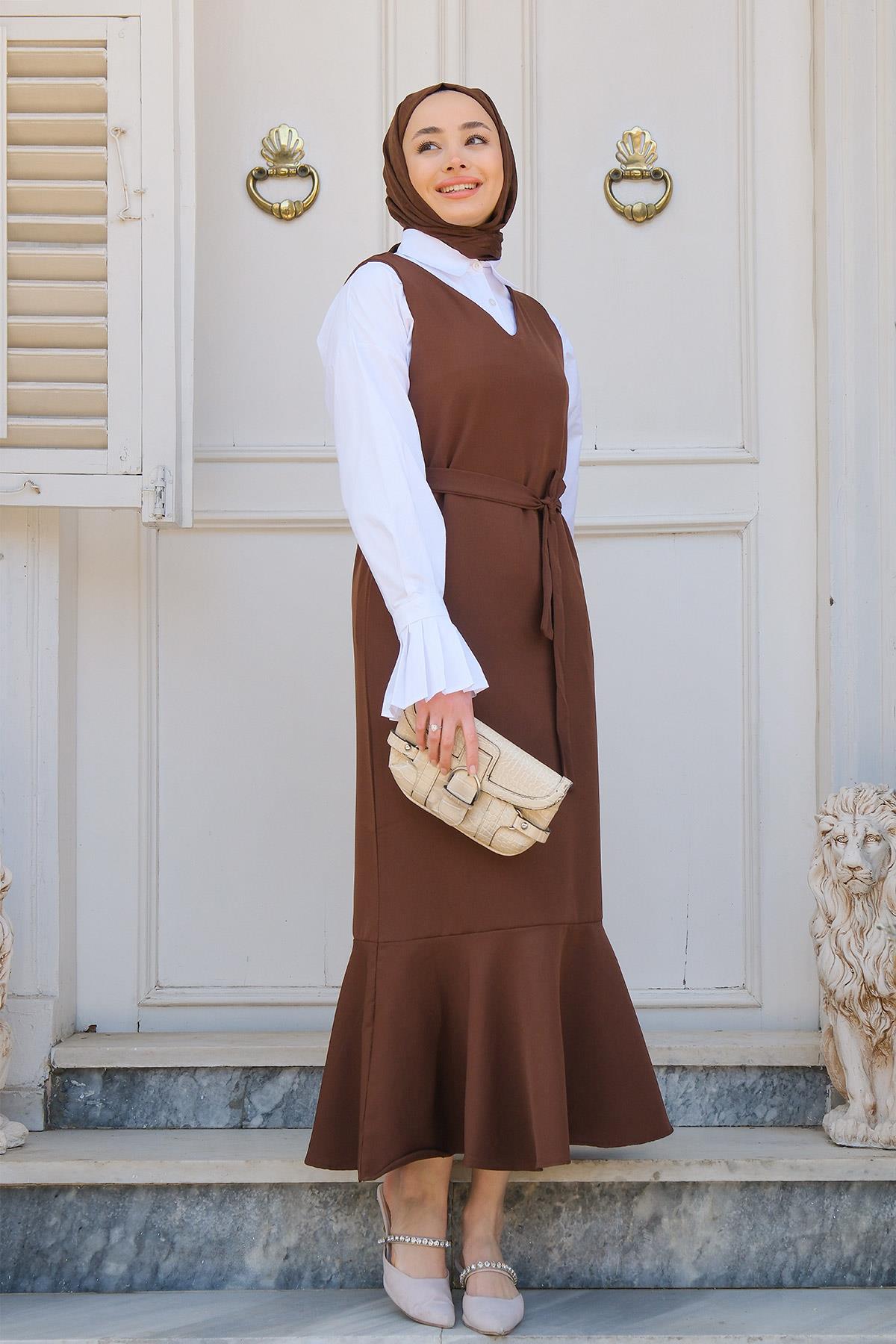 ETEGI VOLANLI JILE KAHVERENGI