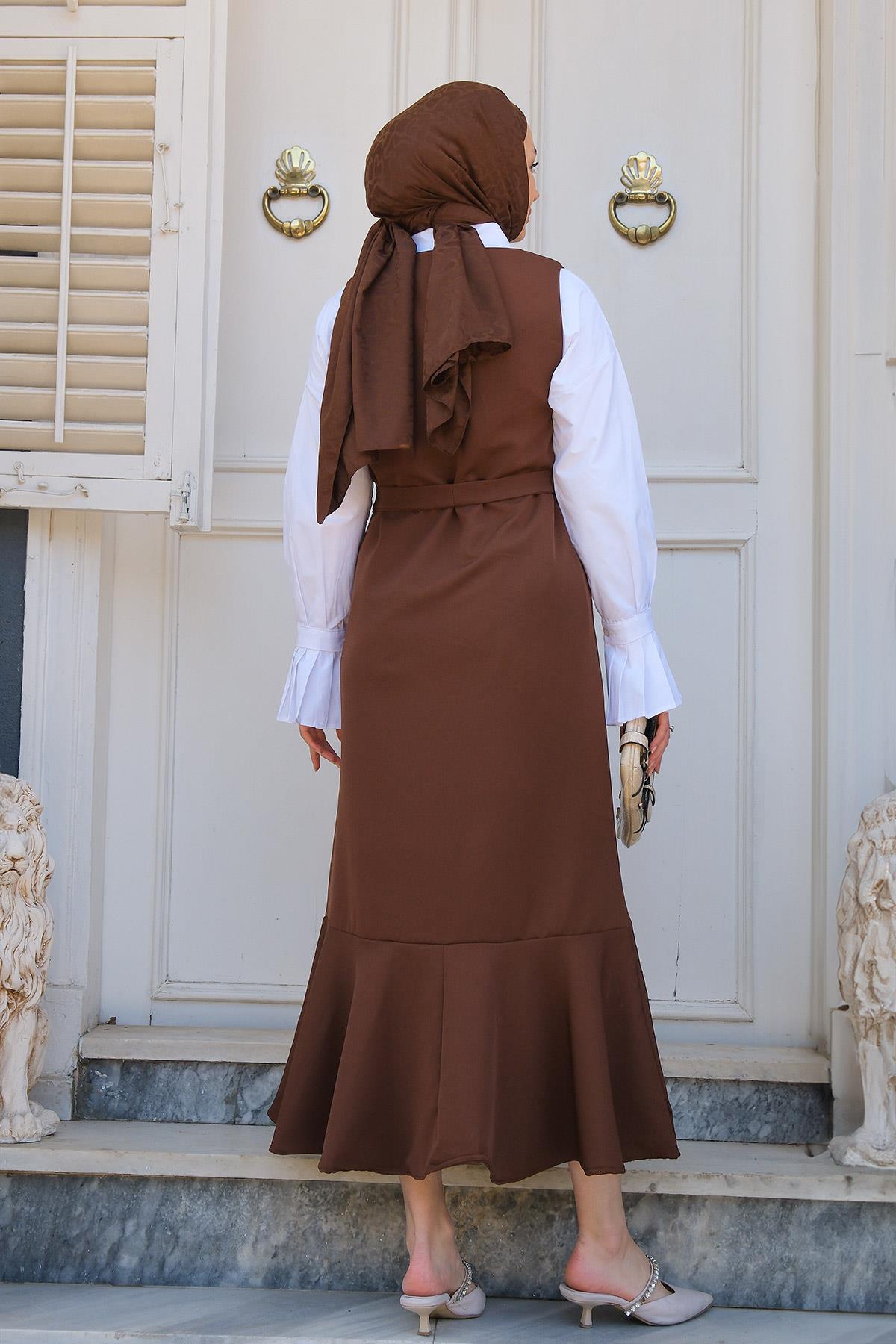 ETEGI VOLANLI JILE KAHVERENGI