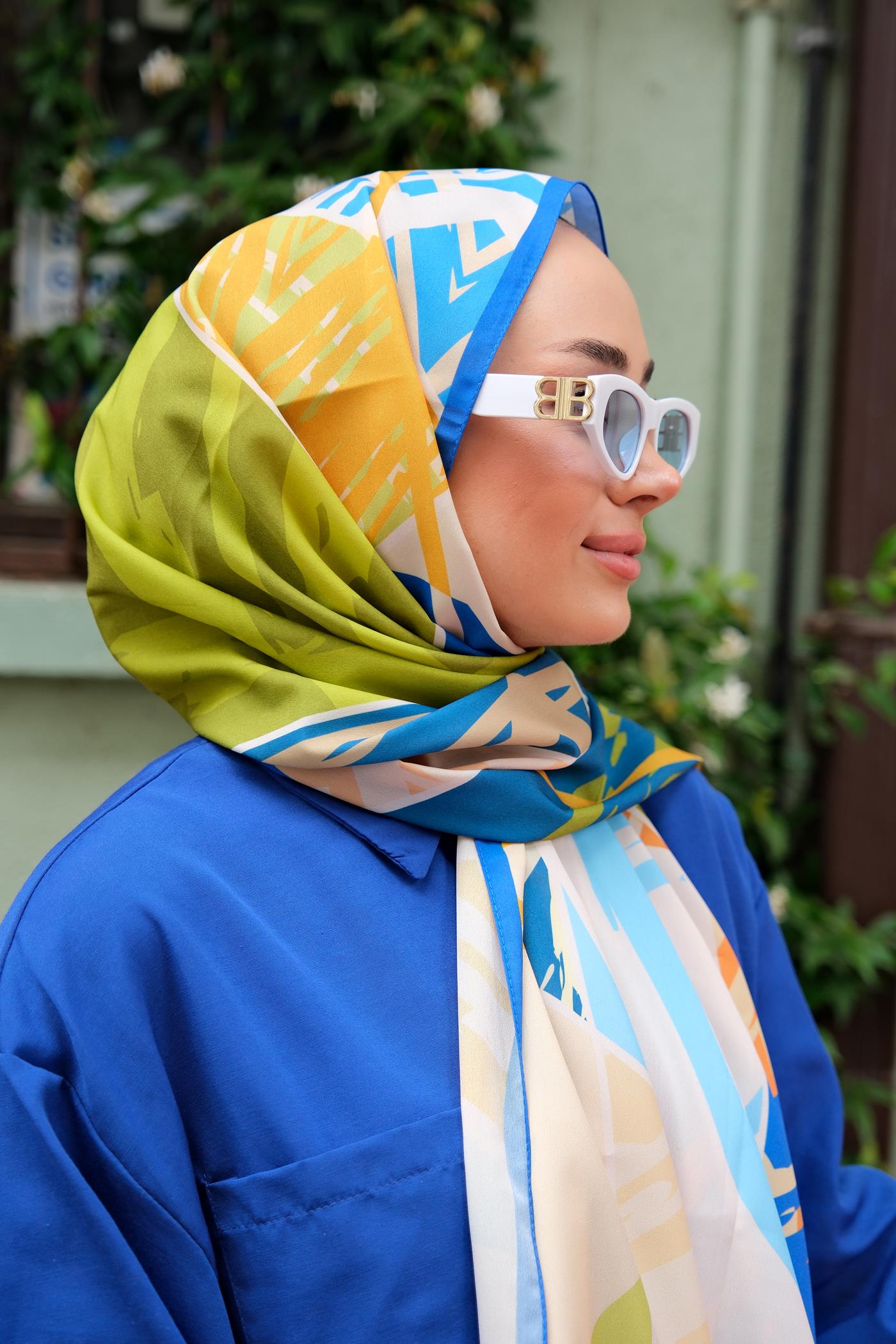 Sekil Desenli Şal YESIL