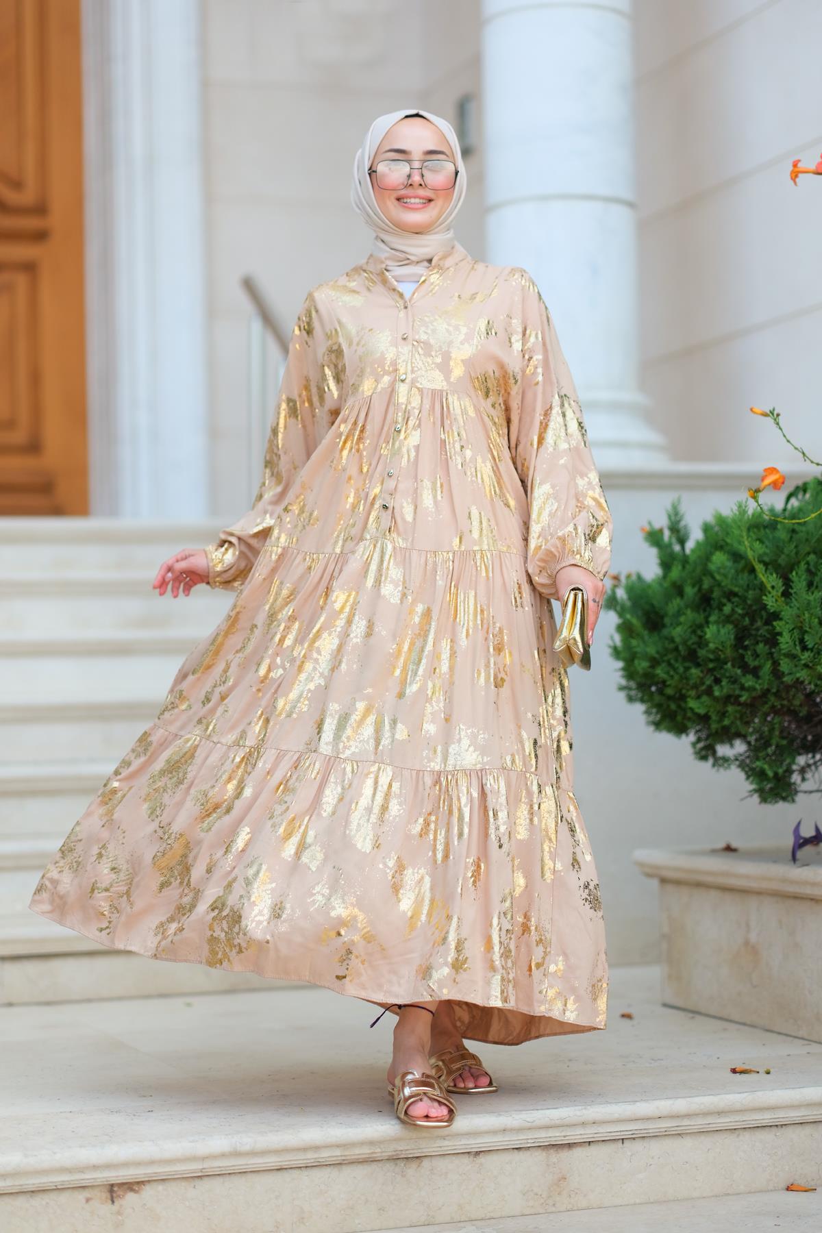 Varak Desen Elbise Vizon