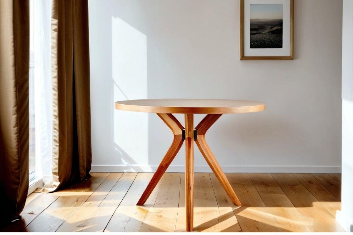 Woodenbend Samara Natural Ahşap Yuvarlak Masa Sandalye Takımı 110x110