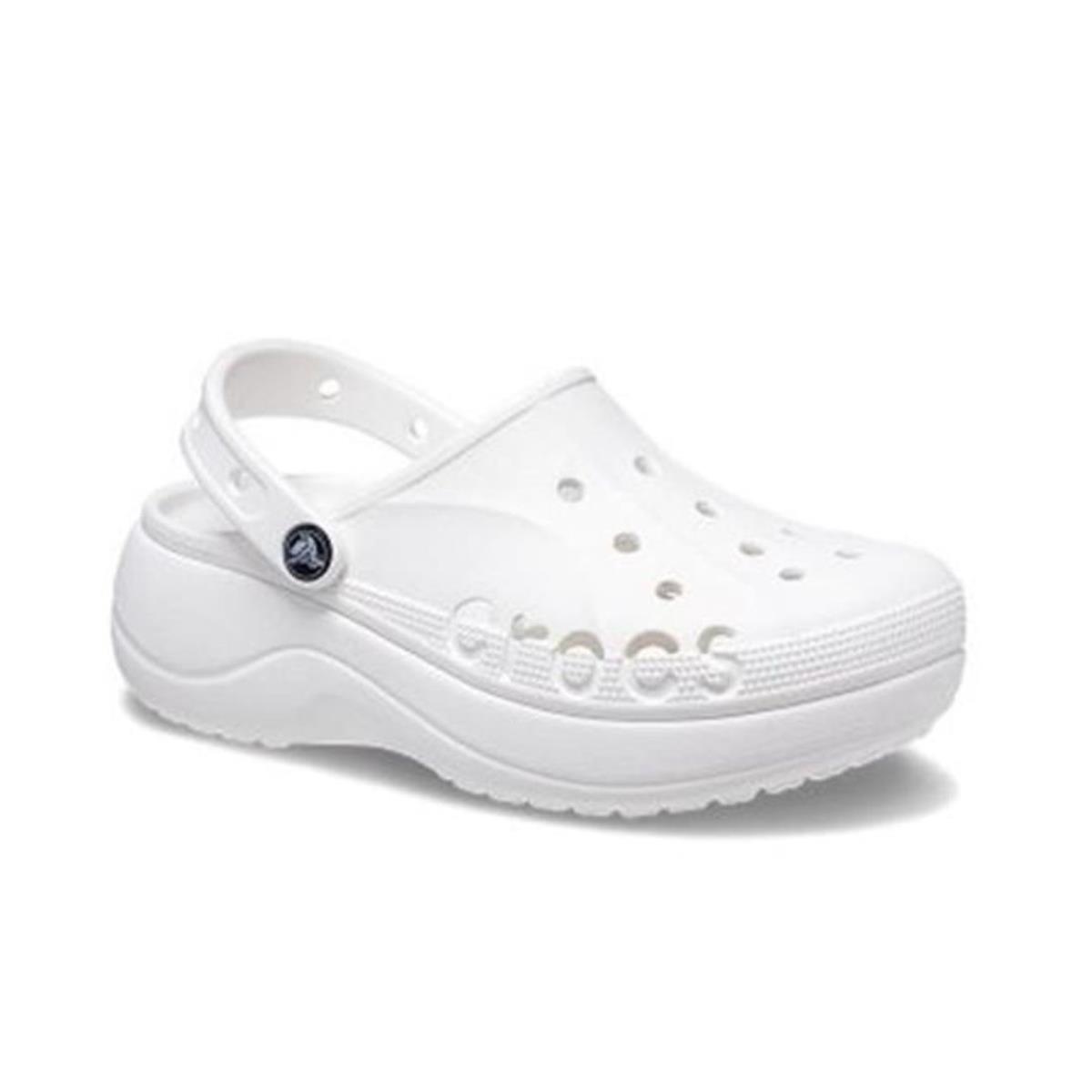 Crocs Baya Clog Platform Taban Terlik Sandalet Beyaz 208186-100