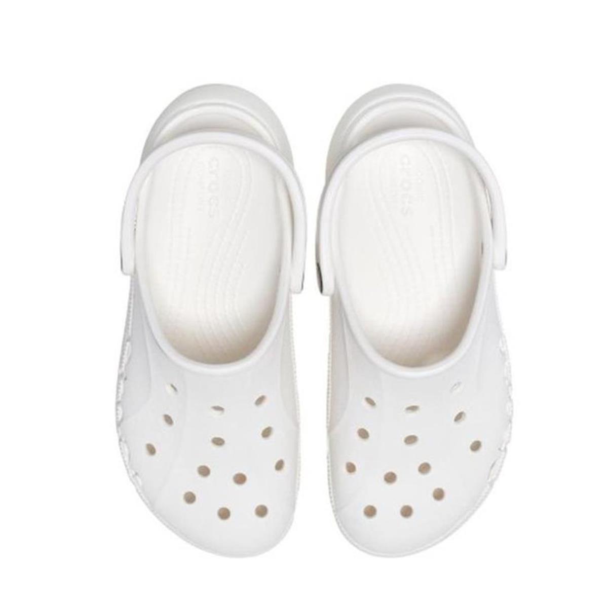 Crocs Baya Clog Platform Taban Terlik Sandalet Beyaz 208186-100