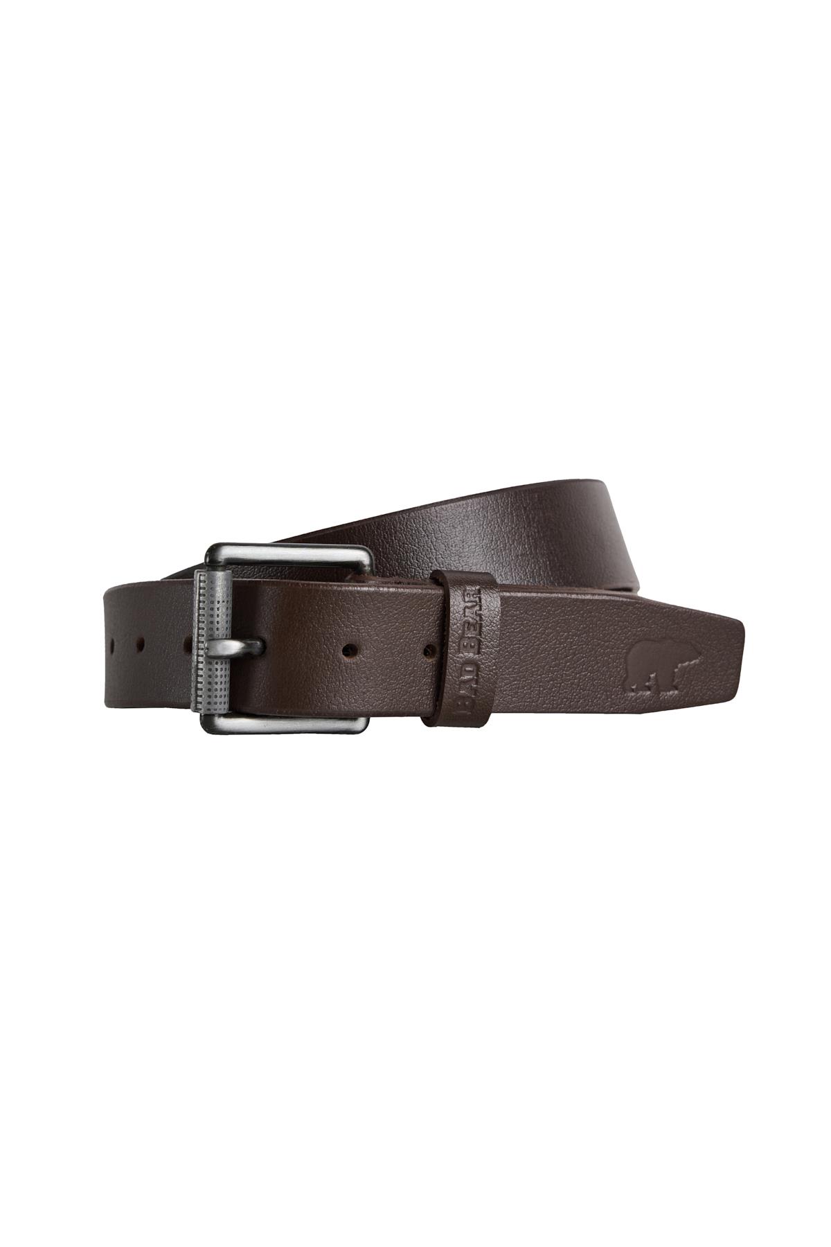 Bold Roll Belt Kahverengi Deri Erkek Kemer | BAD BEAR