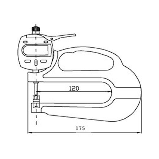 Asimeto 0-10 mm Digital Thickness Gauge