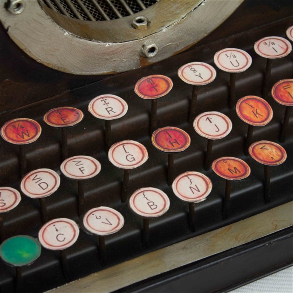 Nostaljik Dekoratif Metal Daktilo Büyük Boy