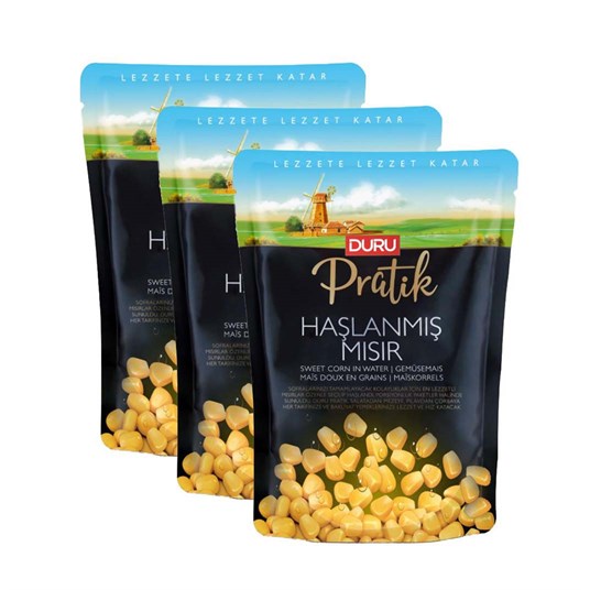 Duru Bakliyat Pratik Haşlanmış Mısır 3*235 Gr Duru Bakliyat Pratik Haşlanmış Mısır 3*235 Gr