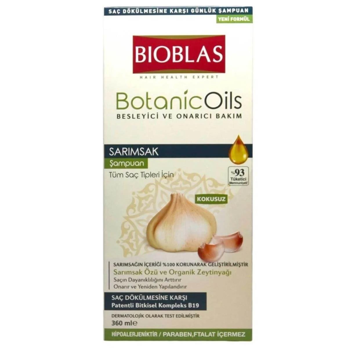 Bioblas Botanic Oils 360ml Sarımsak Özlü Bitkisel Şampuan