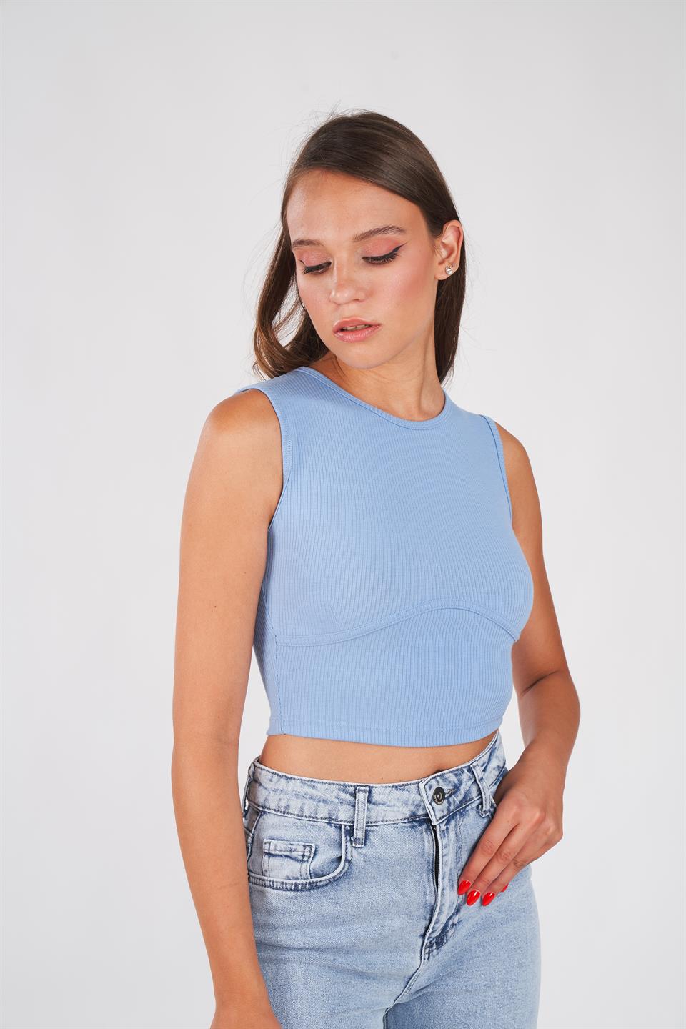 Biye Detaylı Bluz - Ambar