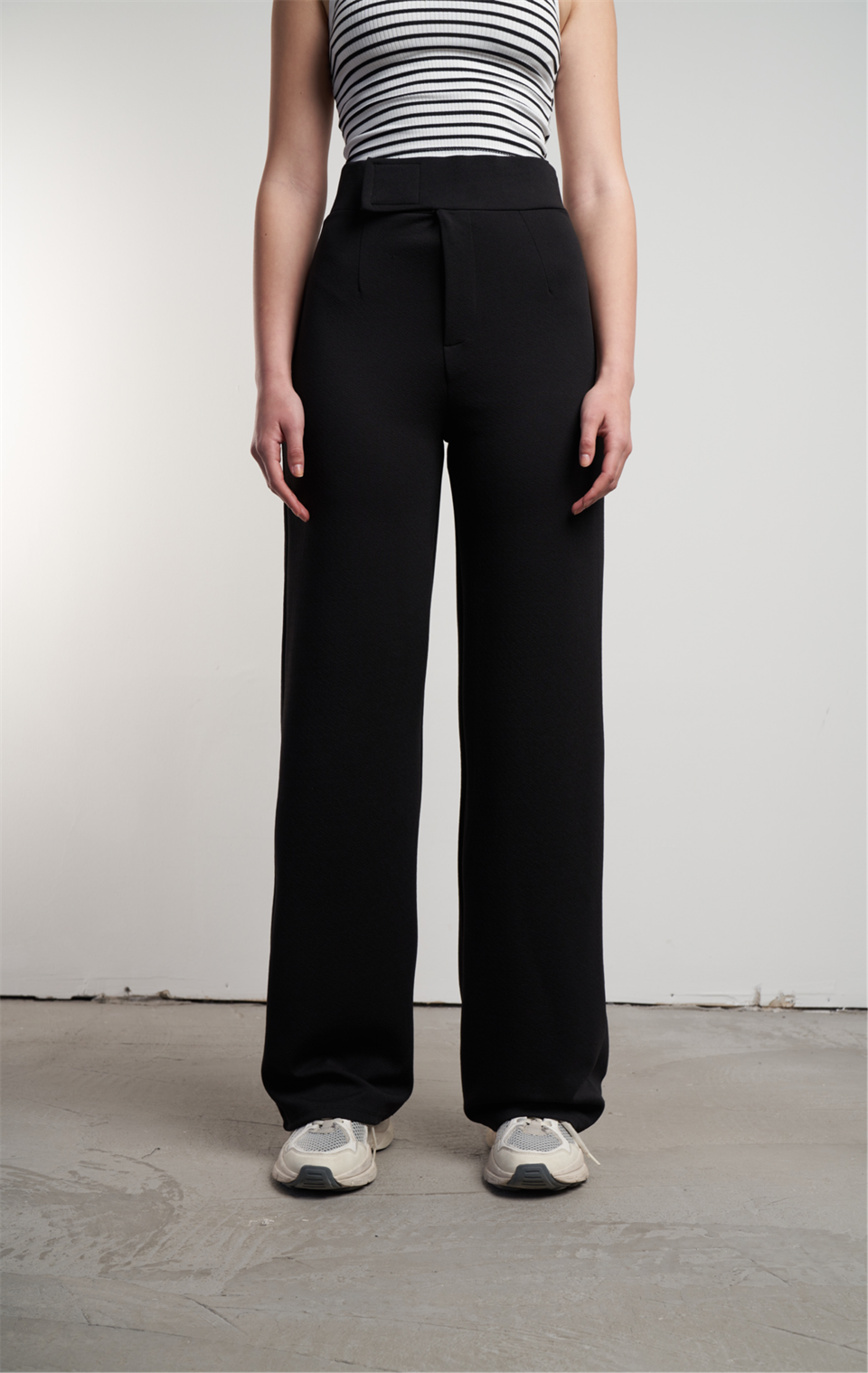 Bol Paça Pantolon Siyah - Ambar