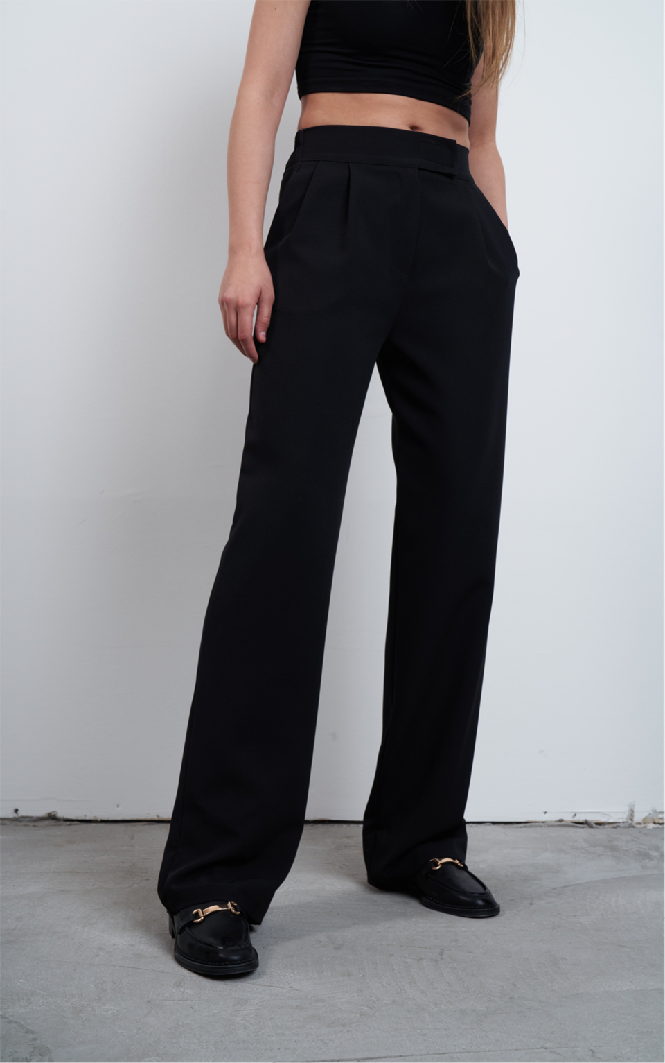 Bol Paça Pantolon Siyah - Ambar