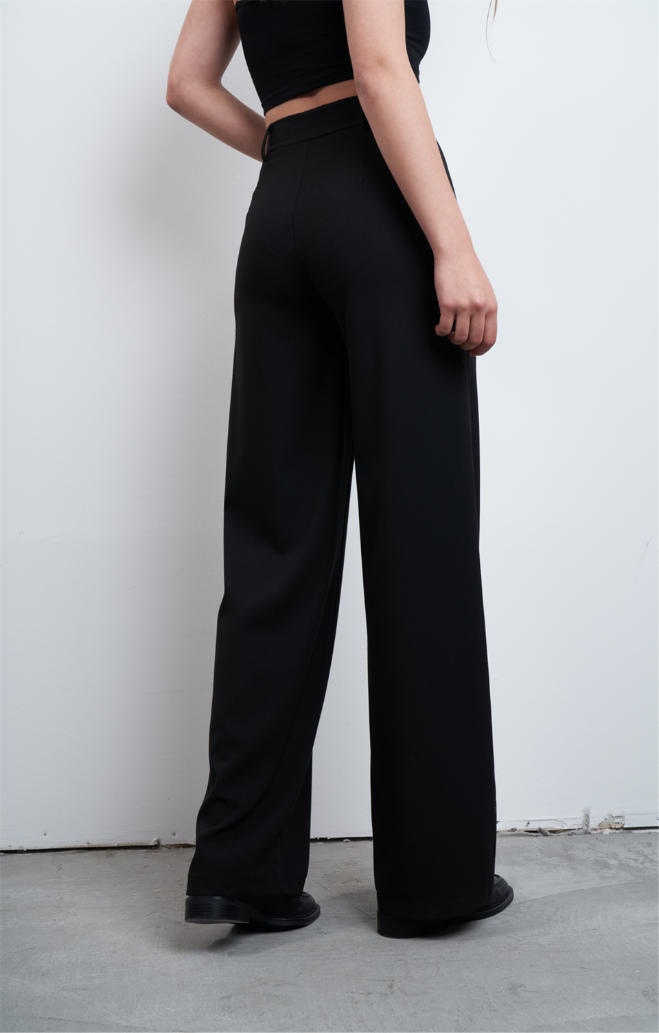 Bol Paça Pantolon Siyah - Ambar