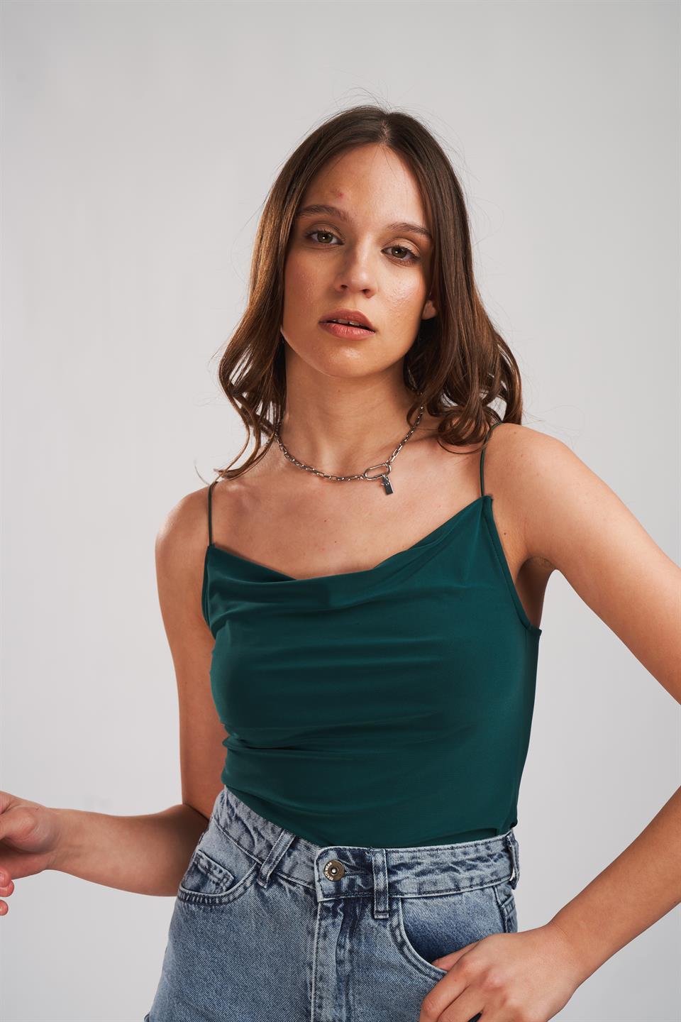 Ip Askılı Bluz - Ambar