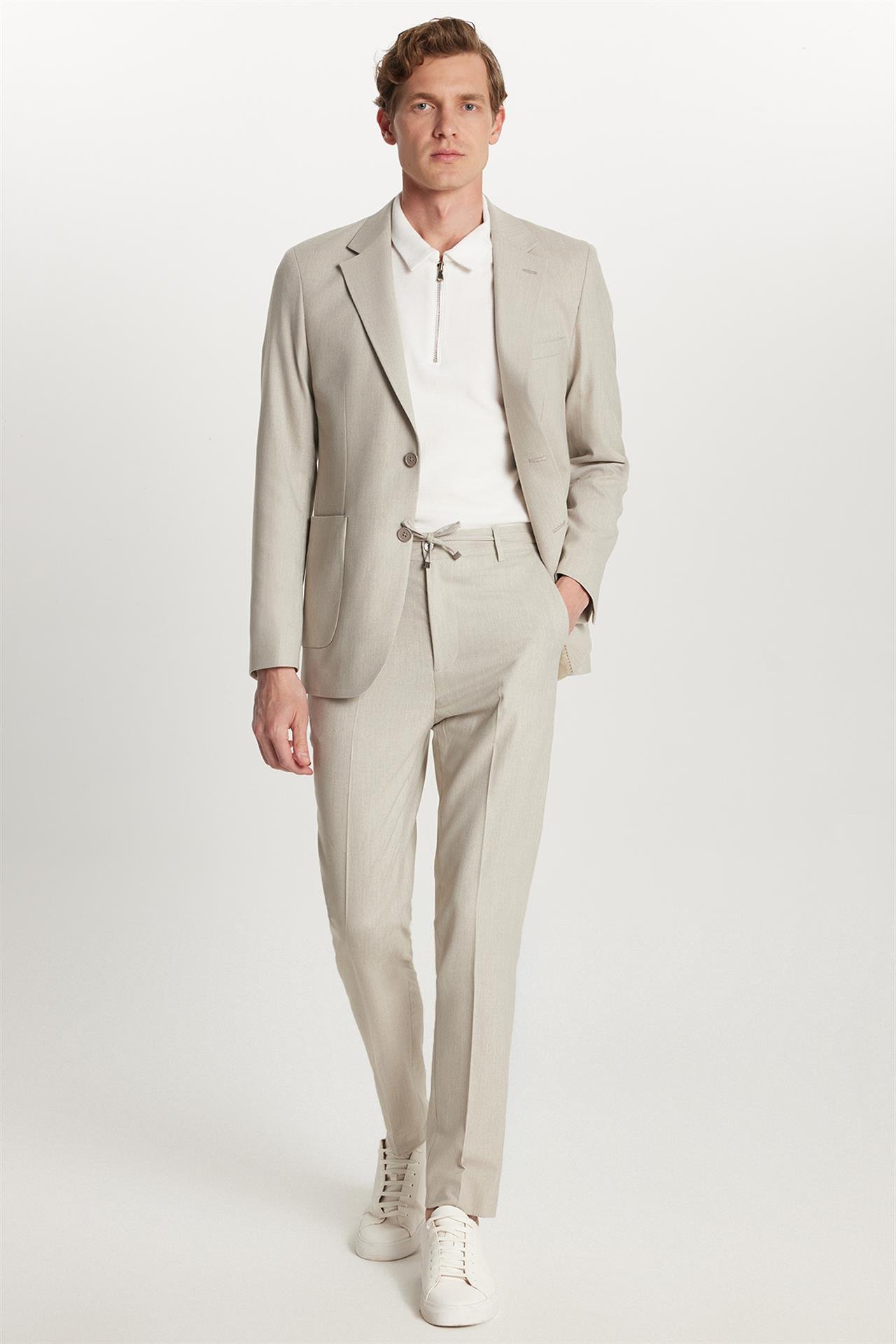 Erkek Regular Fit Likralı Kumaş Takım Elbise - TUDORS