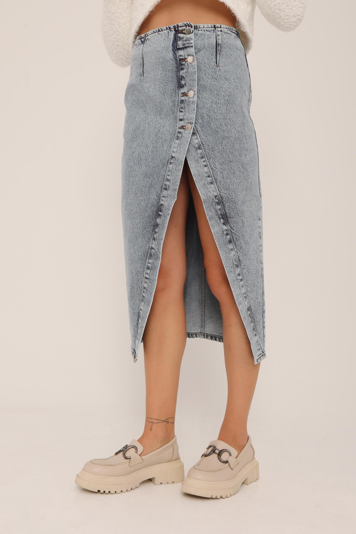 Mini Kot Etek Orginal Mavi - CORAL