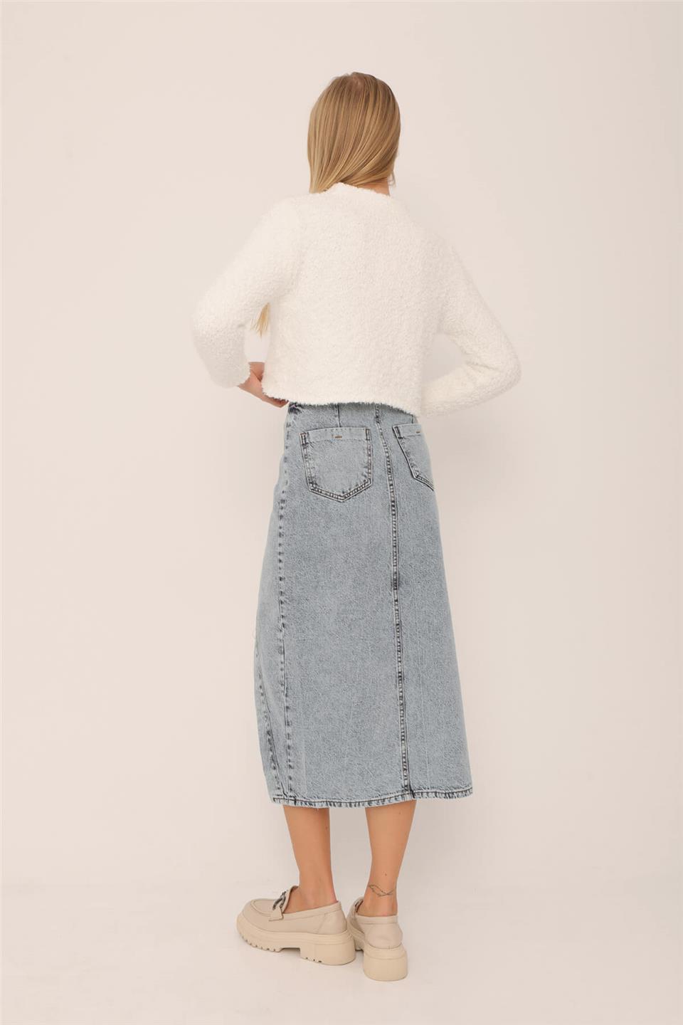 Mini Kot Etek Orginal Mavi - CORAL