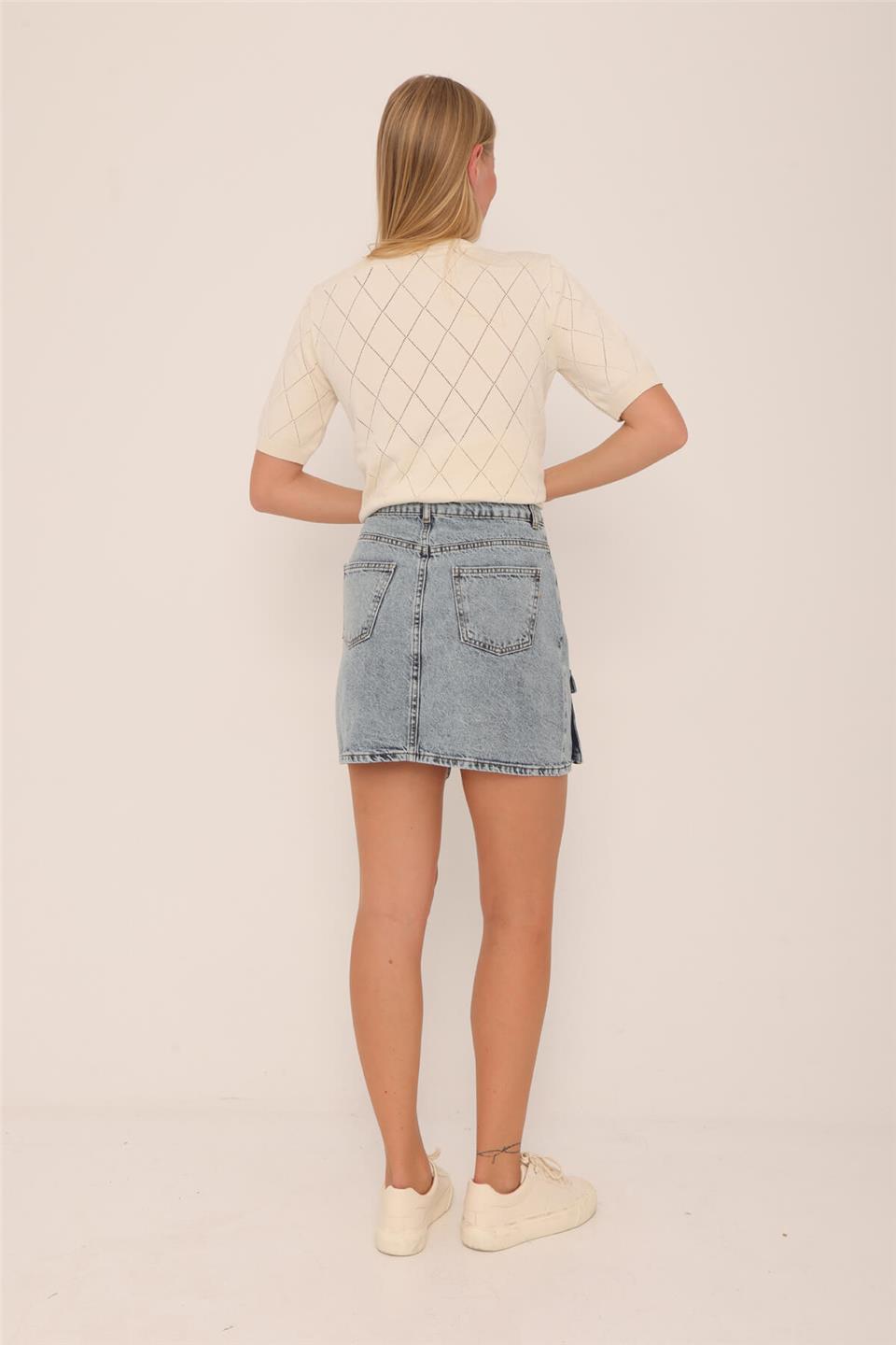 Mini Kot Etek Orginal Mavi - CORAL