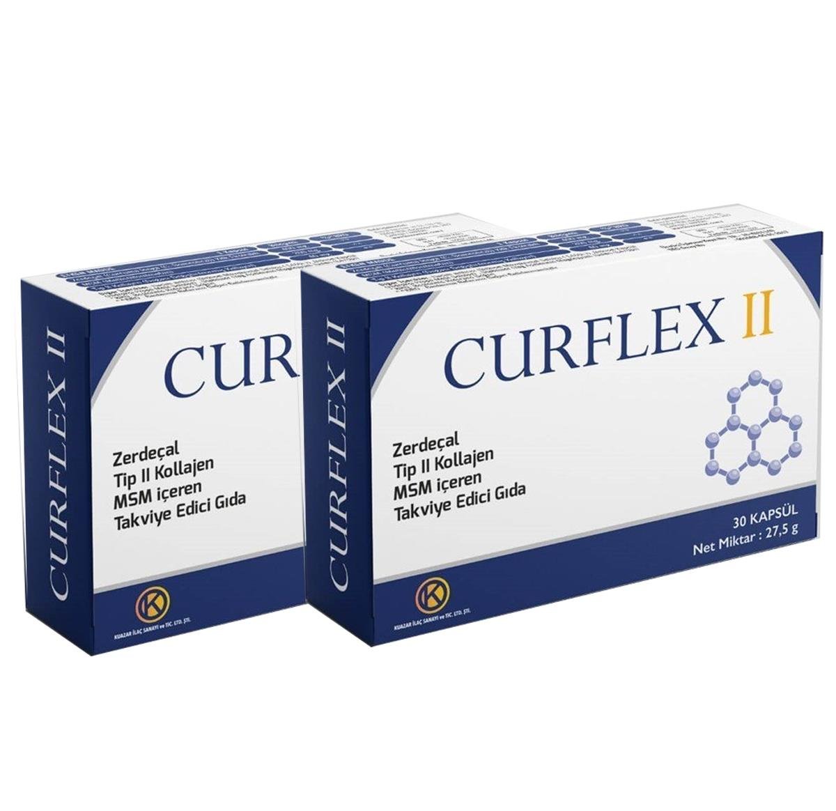 Curflex II - Tip 2 Kolajen ve Zerdeçal içeren Gıda Takviyesi 30 Kapsül ...