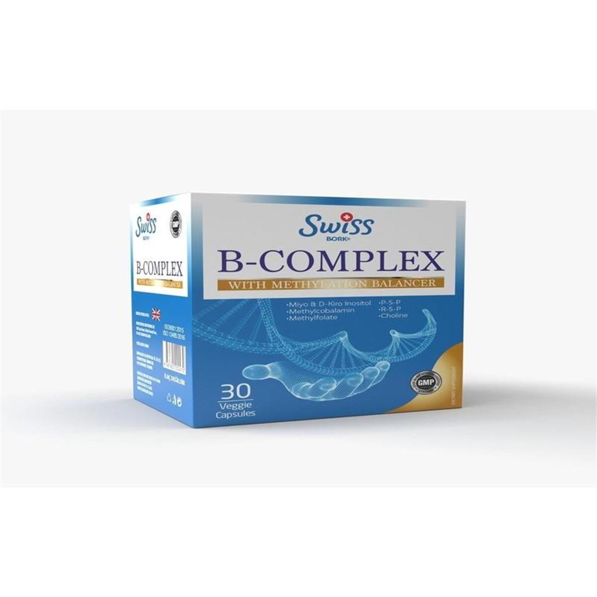 Swiss Bork B Complex Meth Balanc 30 Kapsül depoeczanem.com'da