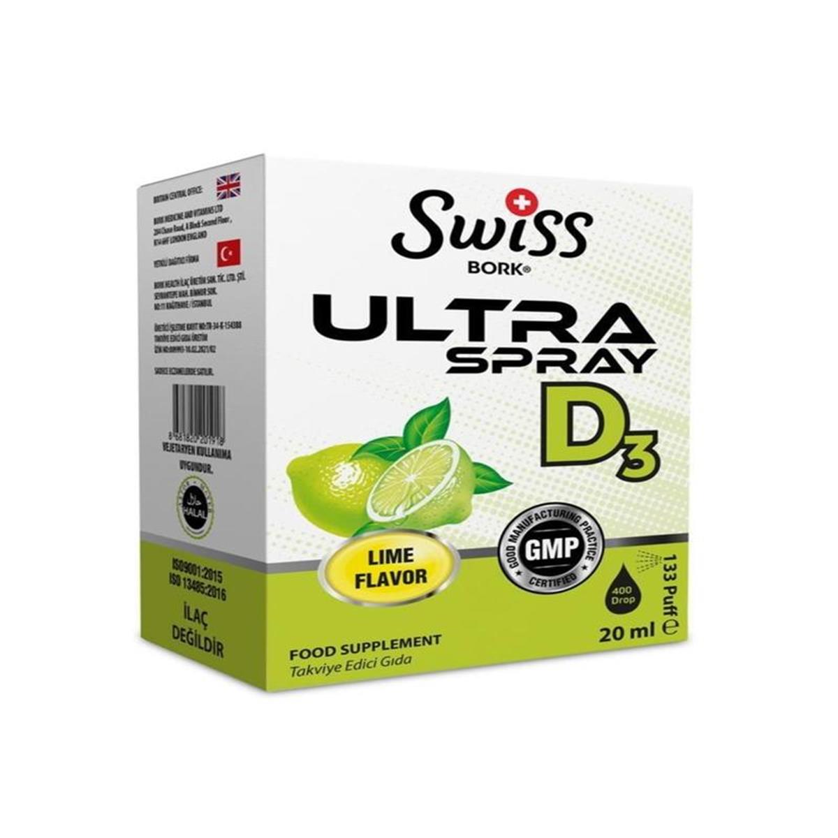 Swiss Bork Ultra D3 Sprey 20 ml depoeczanem.com'da