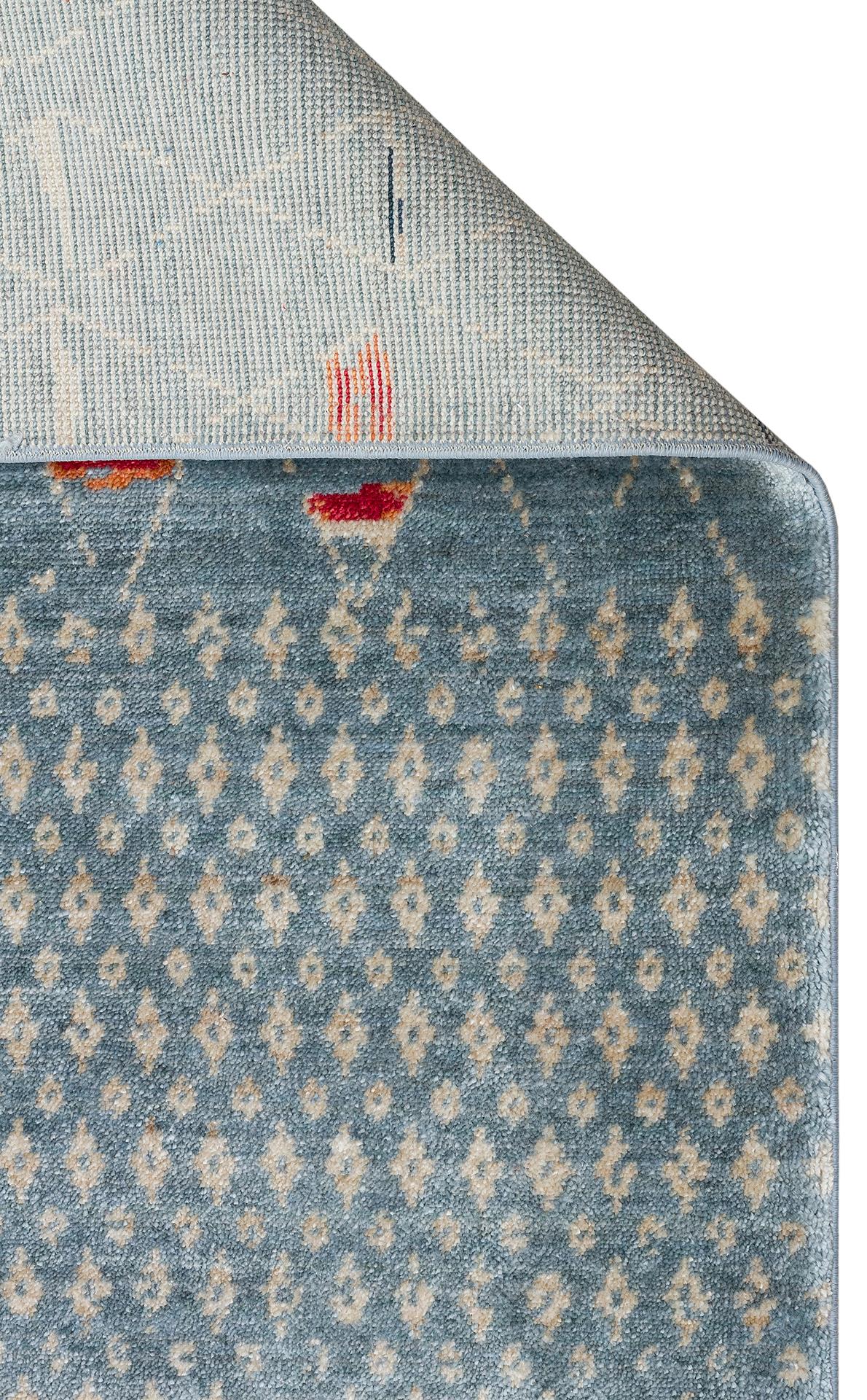 ZARA ZR 15 AQUA MULTY Otantik Desenli Özel Hav Vermeyen ve Kolay Temizlenebilir Bambu Viskonu ...