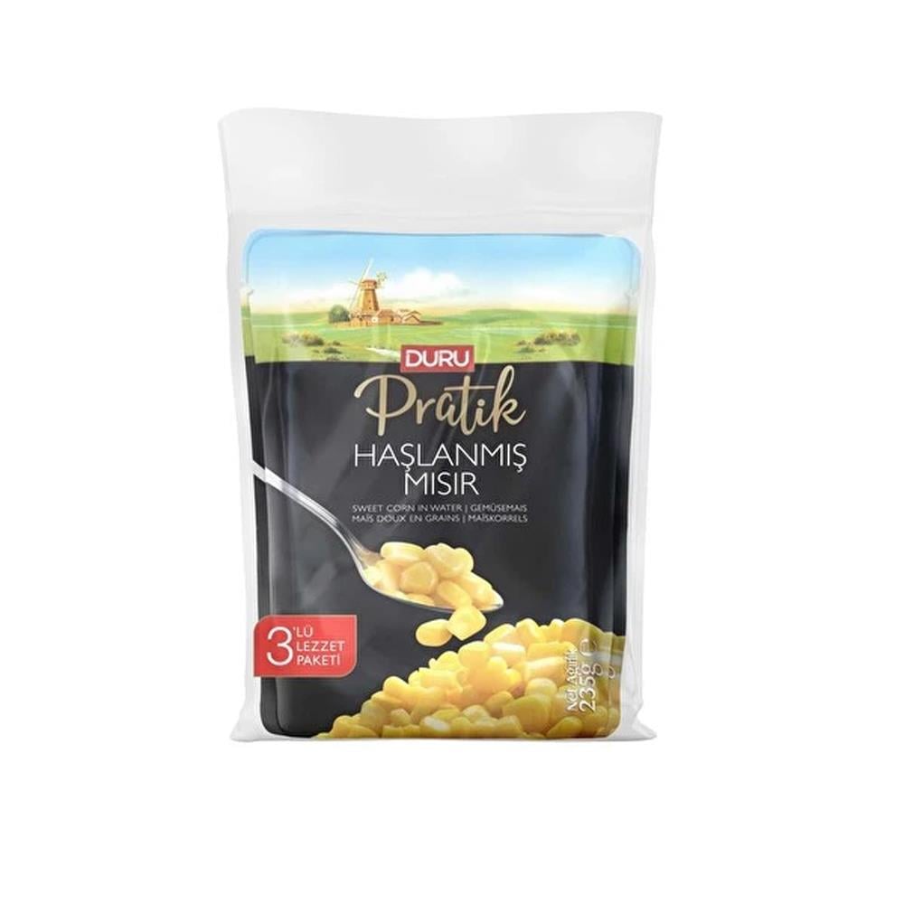 Duru Pratik Haşlanmış Mısır 3*235 gr Duru Pratik Haşlanmış Mısır 3*235 gr