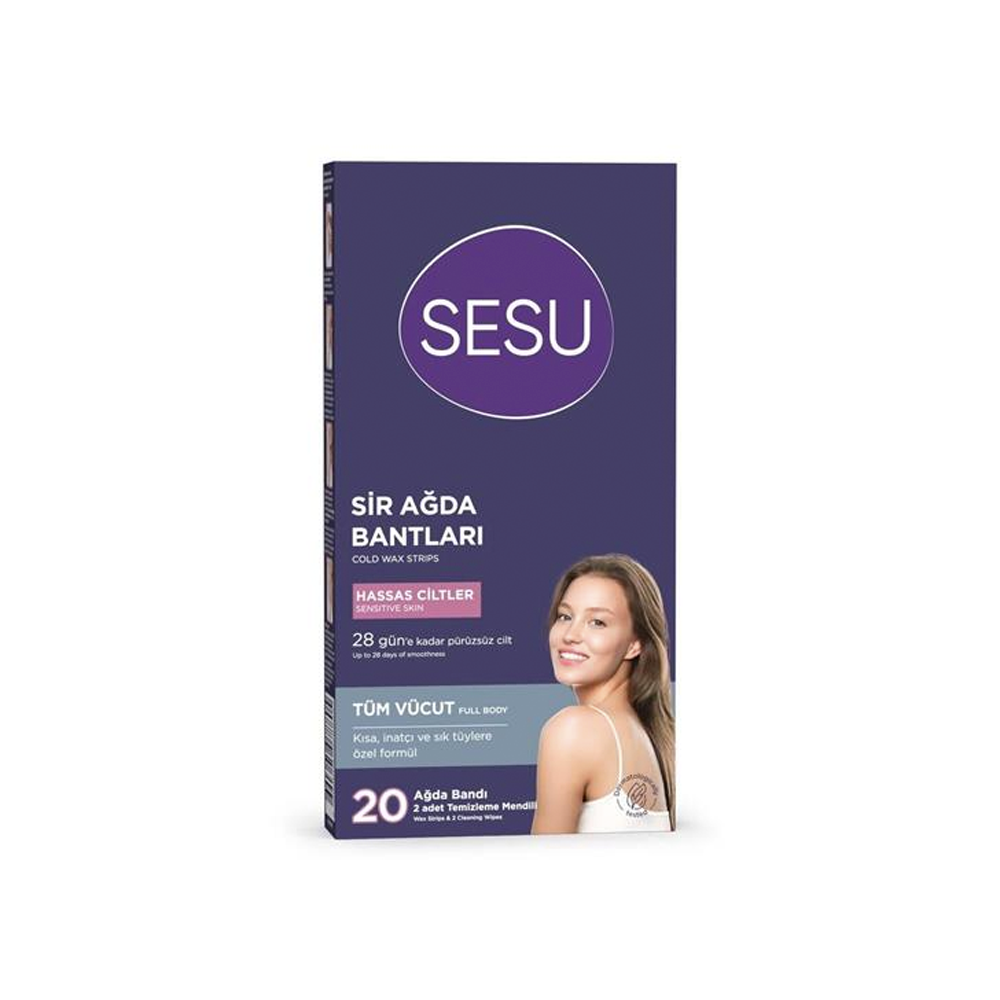 Sesu Sir Ağda Bantları 20 li Hassas Cilt