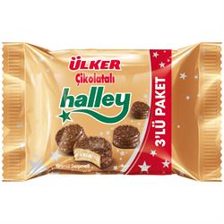 Ülker Halley Mini Granüllü Bisküvi 3'Lü 66 Gr