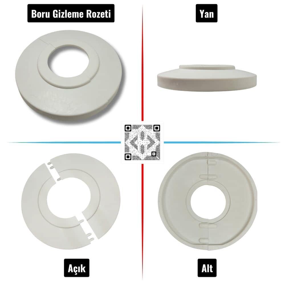 25 mm Beyaz Boru Gizleme Rozeti