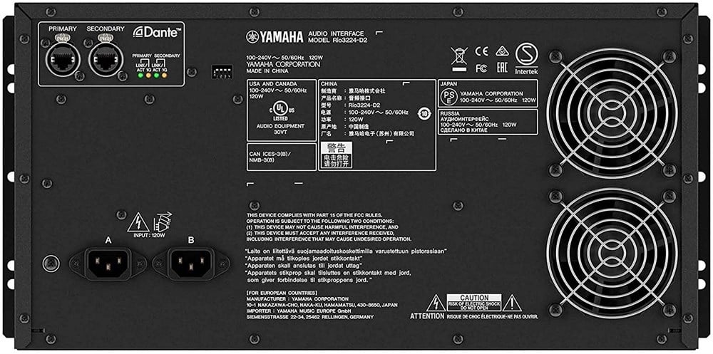 Yamaha RIO3224-D2 Dante Dijital Stage Box