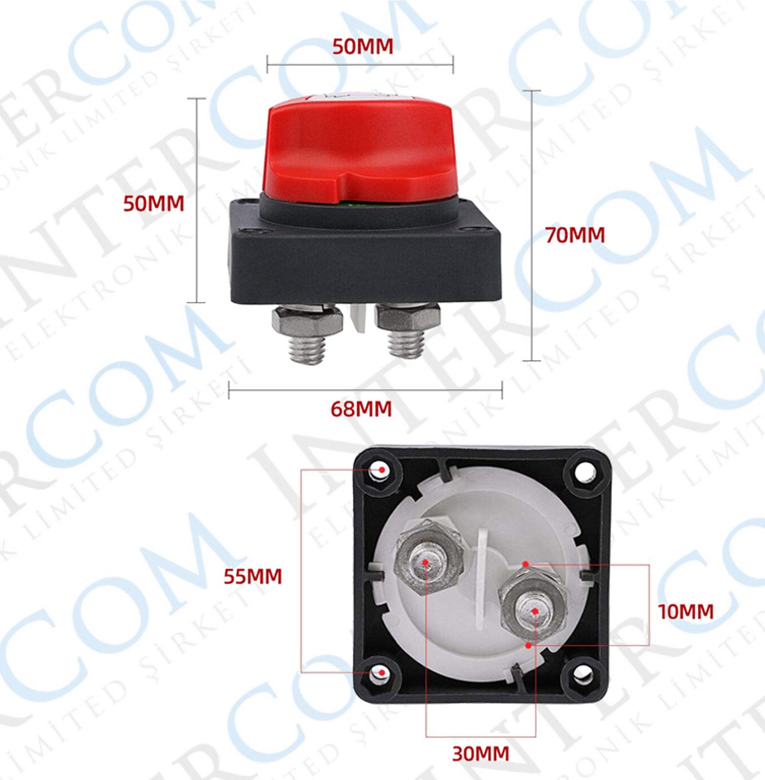 IC-275G-1 AKÜ ŞALTERİ GÖMME TİP 275A 2P ON-OFF