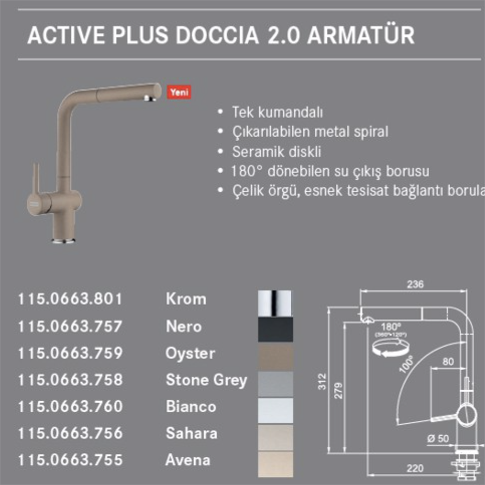 FRANKE MARİS 753 x 433 MM GRANİT EVİYE & ARMATÜR & SIVI SABUNLUK SET
