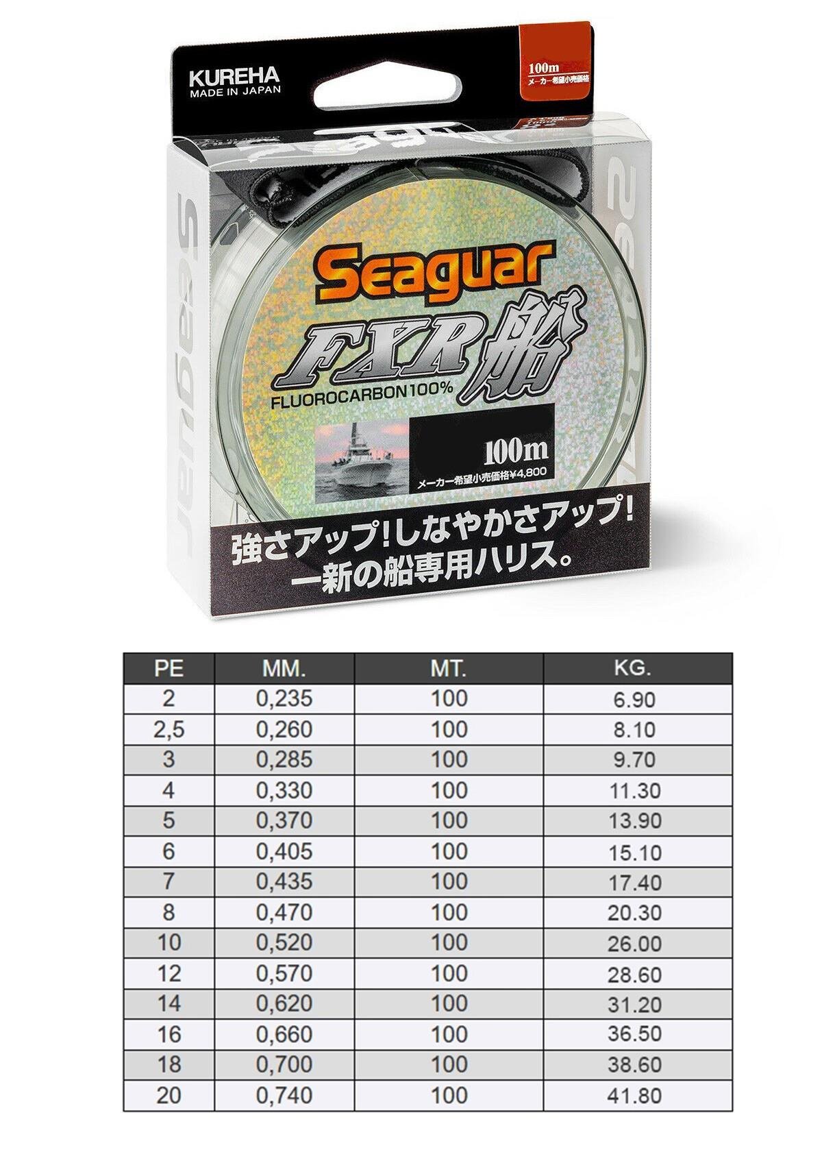 Seaguar FXR Fune %100 Fluoro Carbon Misina 100mt