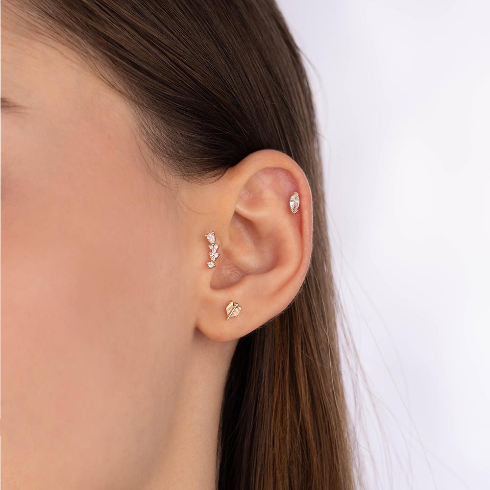 Küçük Oval Taşlı Tragus Küpe Fiyatı AMT0389850 | Ametist İstanbul