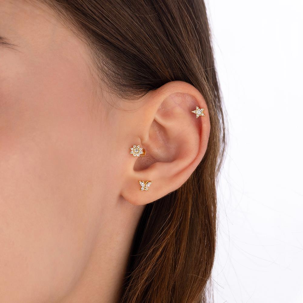Yıldız Taşlı Tragus Küpe Fiyatı AMT0229540 | Ametist İstanbul
