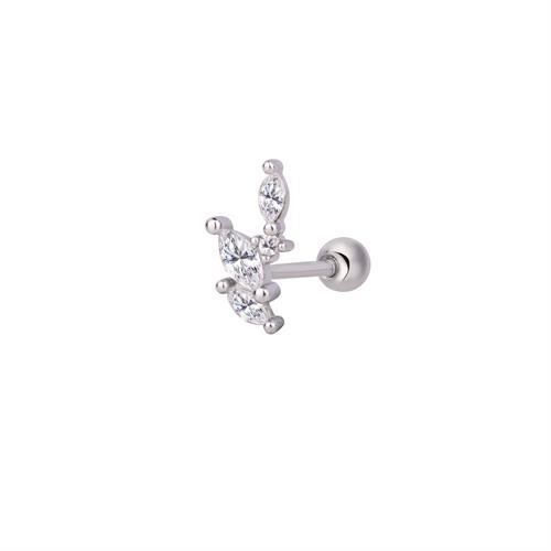 Three Oval Stone Tragus Silver Earrings Fiyatı - Ametist İstanbul