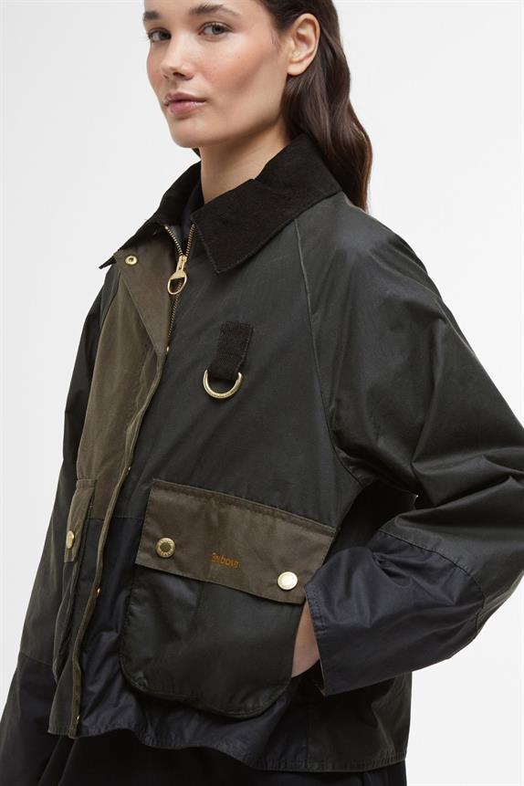 Barbour Alma Yağlı Ceket OL51 Archive Olive-Black-Beech-Ancient