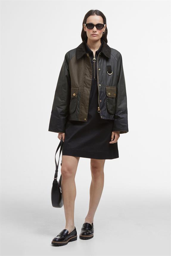 Barbour Alma Yağlı Ceket OL51 Archive Olive-Black-Beech-Ancient