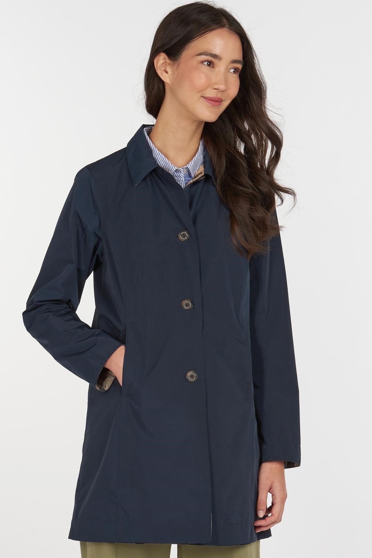 Barbour Babbity Çift Taraflı Waterproof Ceket NY93 Navy-Dress