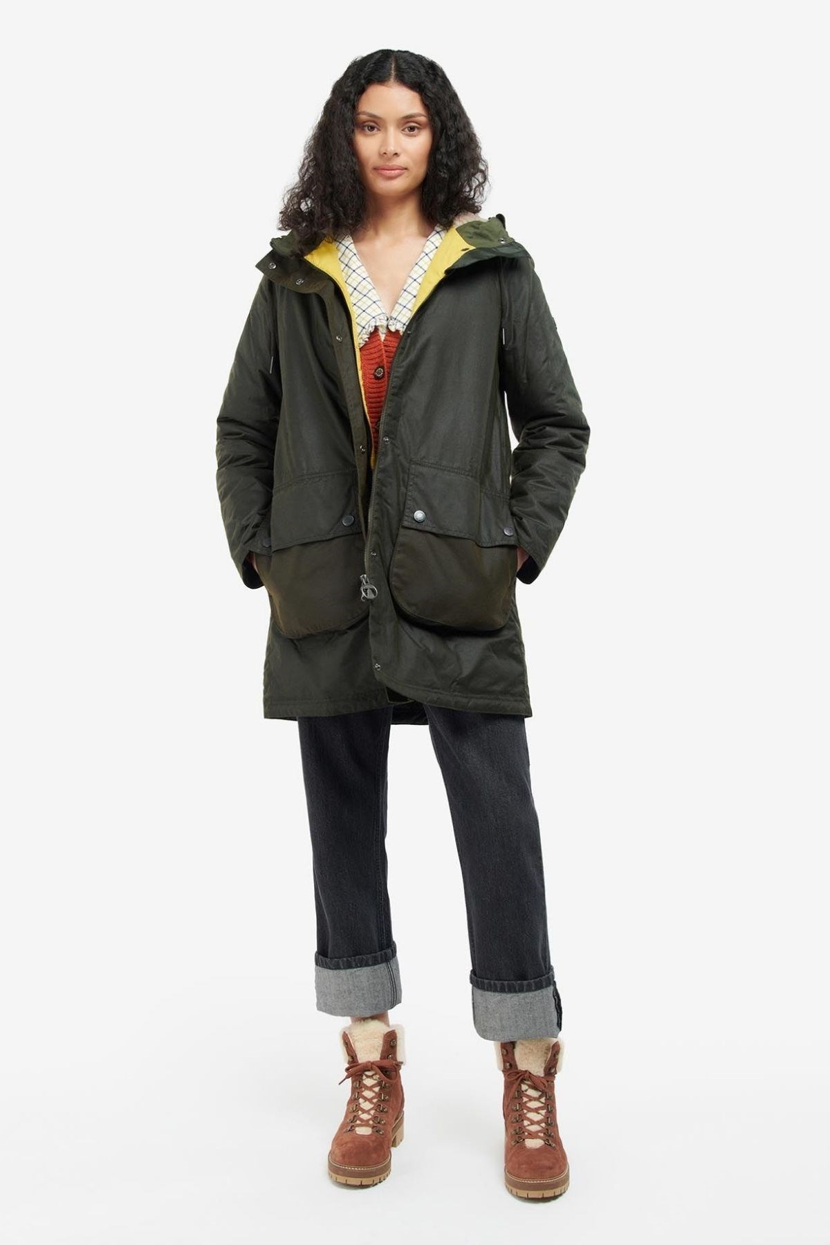 Barbour Lunan Ya l Ceket OL52 Olive