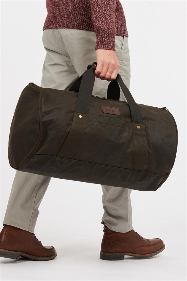 Barbour Essential Wax Holdall Çanta OL71 Olive-Sand