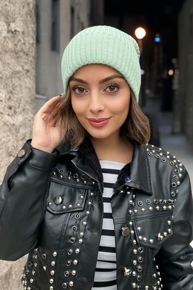 Takıştır Bijuteri Online | Mint Yeşili Renk Bere/ Şapka