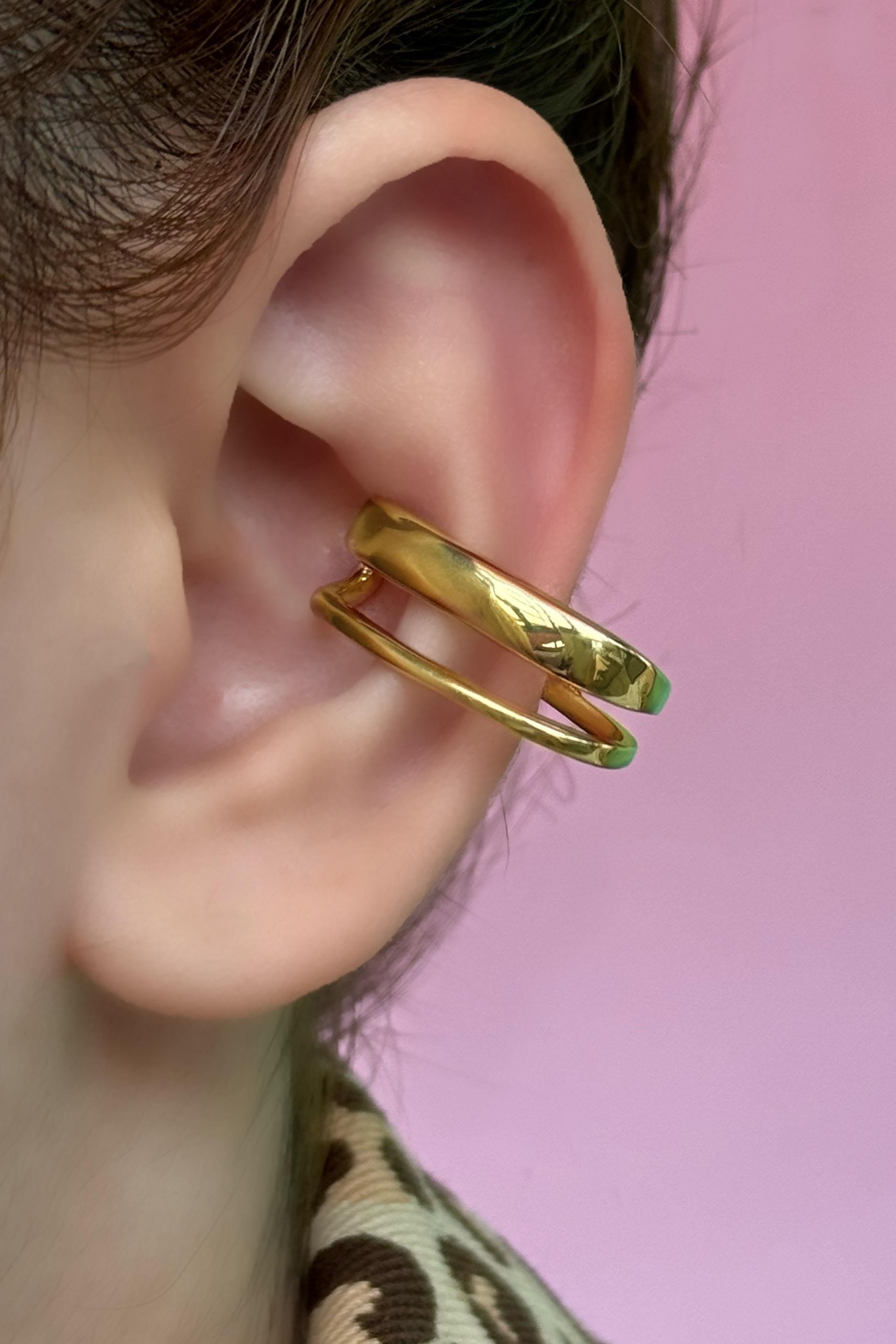 Takıştır Bijuteri Online | Altın Renk Metal Ear Cuff (Tek)
