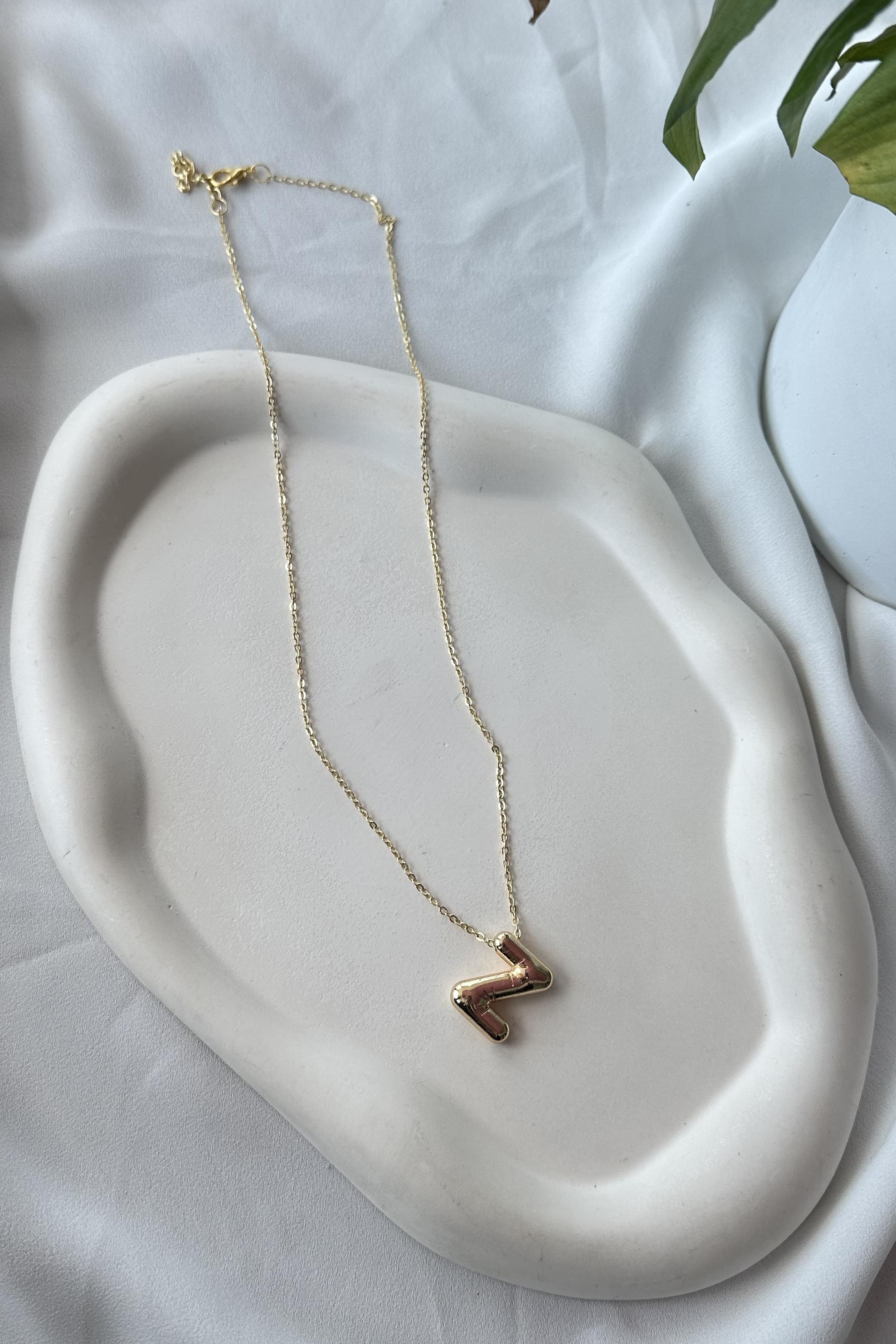 Takıştır Bijuteri Online | Altın Renk Z Harf Balon Kolye