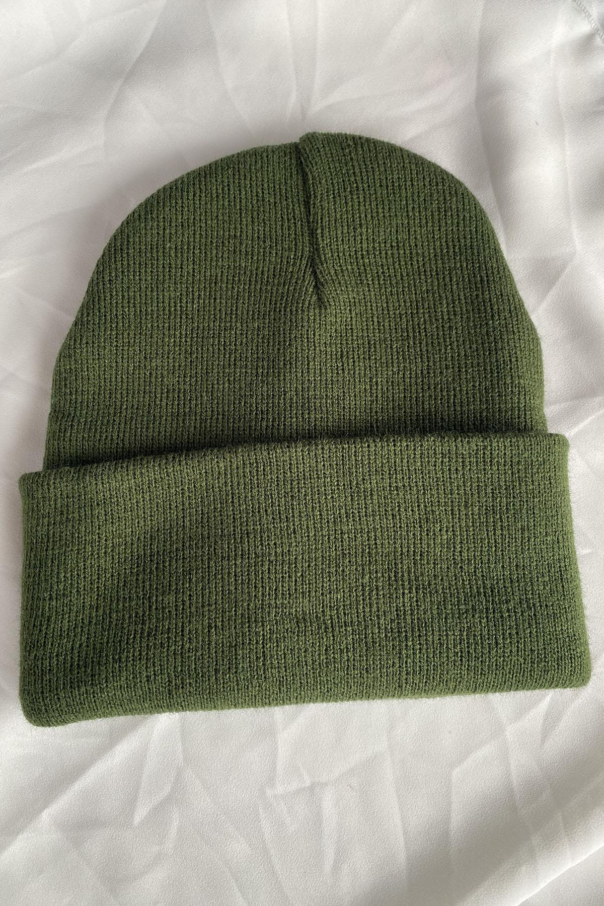 Takıştır Bijuteri Online | Haki Yeşil Renk Bere/ Şapka