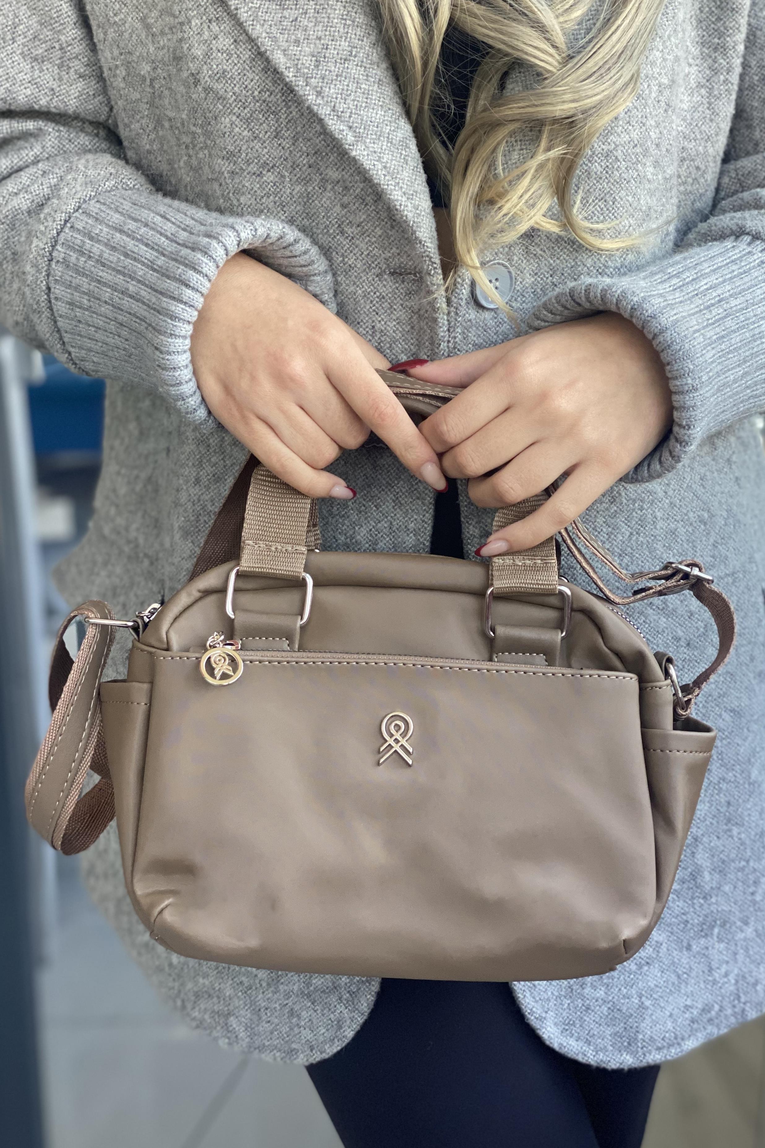 Takıştır Bijuteri Online | Vizon Rengi Deri Çanta